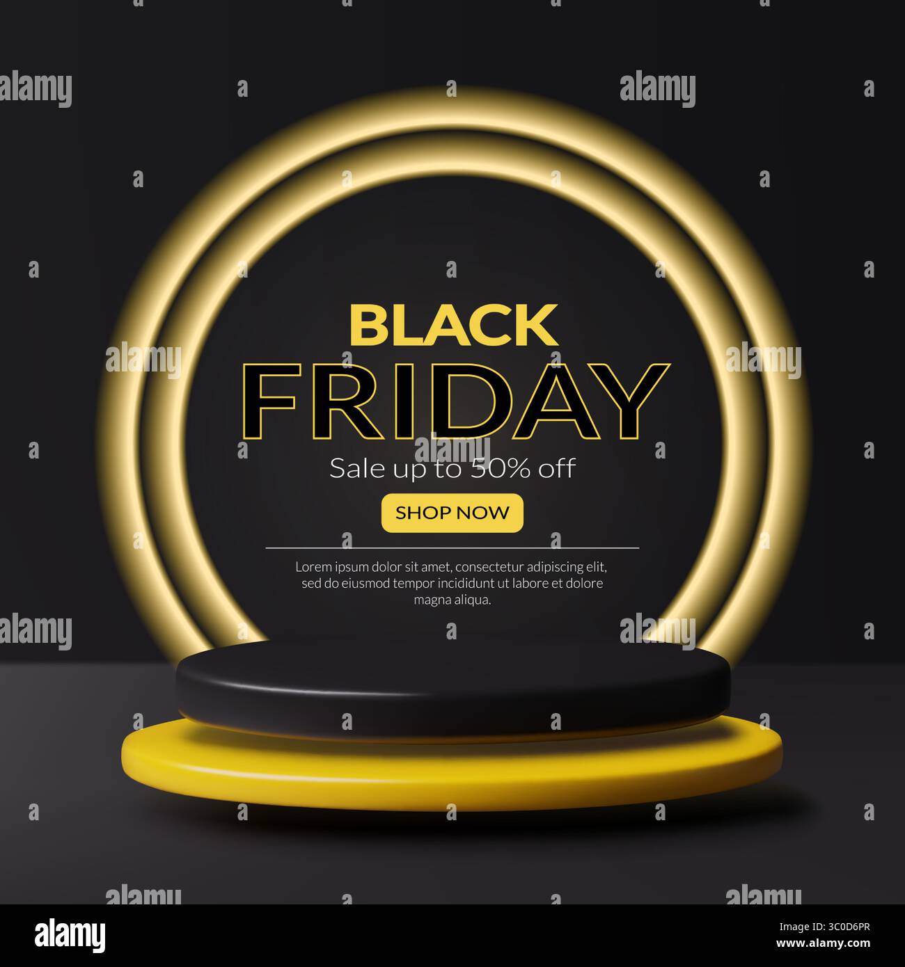 Black friday three yellow Stock Vector Images - Alamy