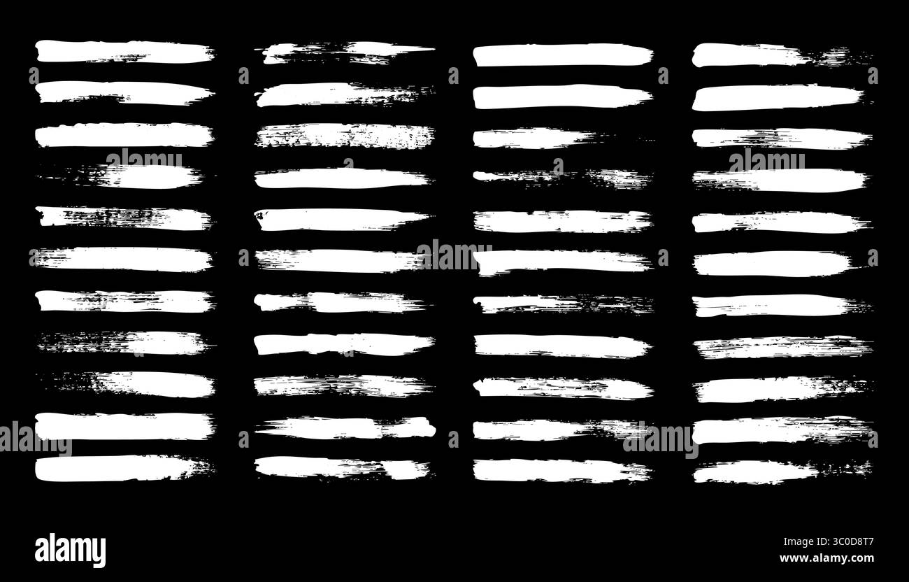 Grunge brush strokes, lines, ink smudges, hand-drawn scribble shapes ...