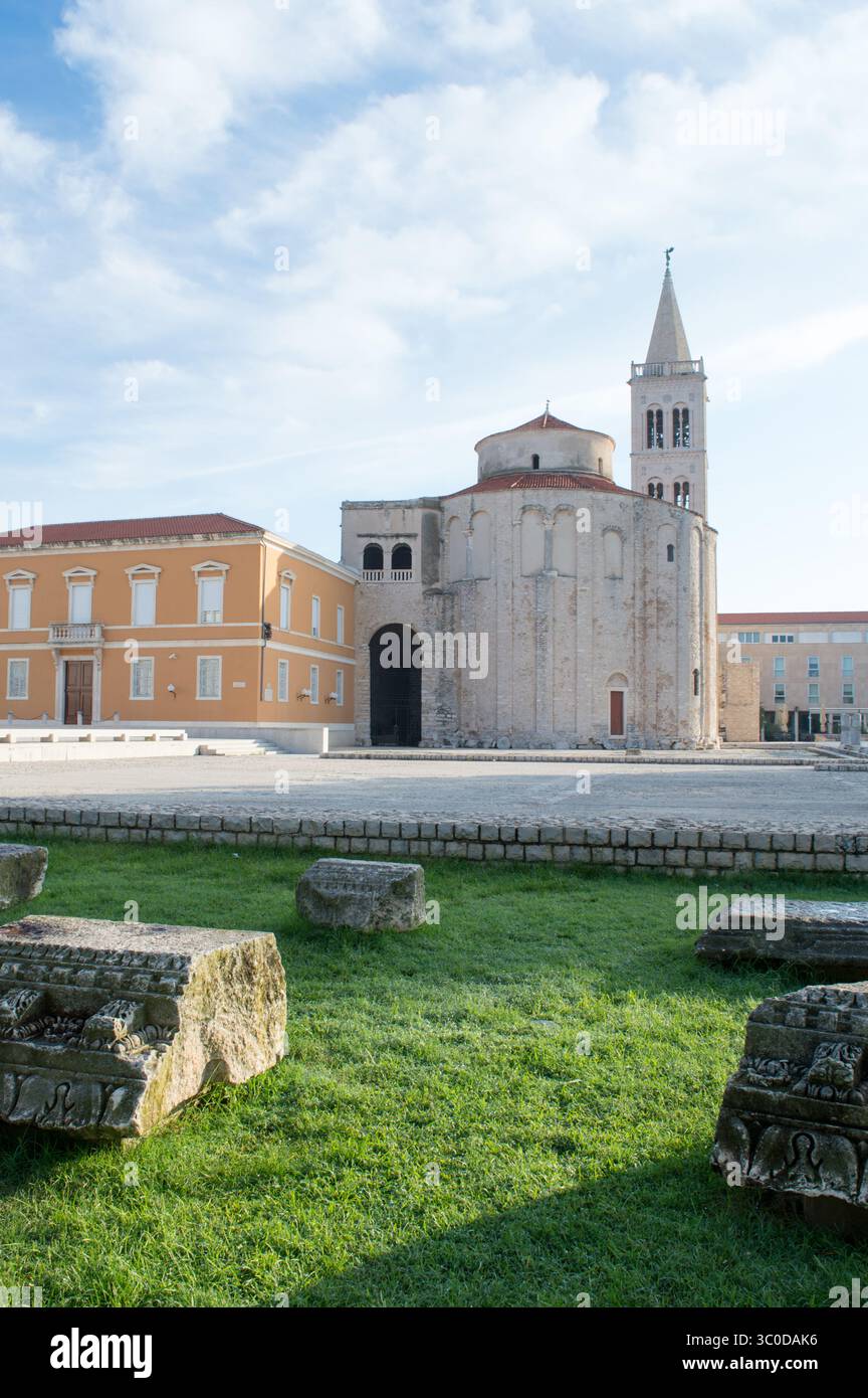 Famous symbol of beautiful city of Zadar in Croatia, ancient roman ...