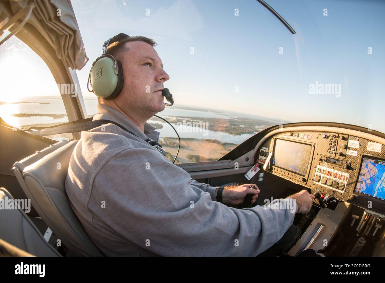 October 31, 2017 - Stevensville, Maryland, USA - Inside the cockpit of ...
