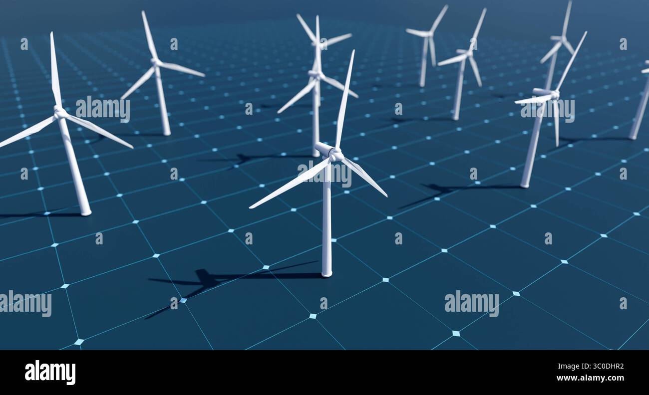 Wind turbine, technology, map, model. Wind turbine, technology, map ...