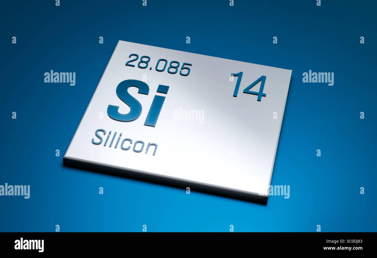 Silicon chemical sign 3d hi-res stock photography and images - Alamy