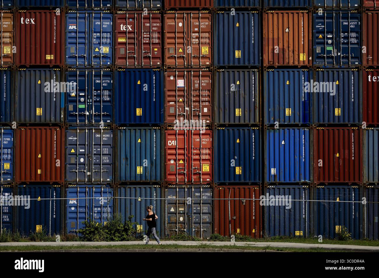 ROTTERDAM - Containers in the Waalhaven. Cargo handling and the ...