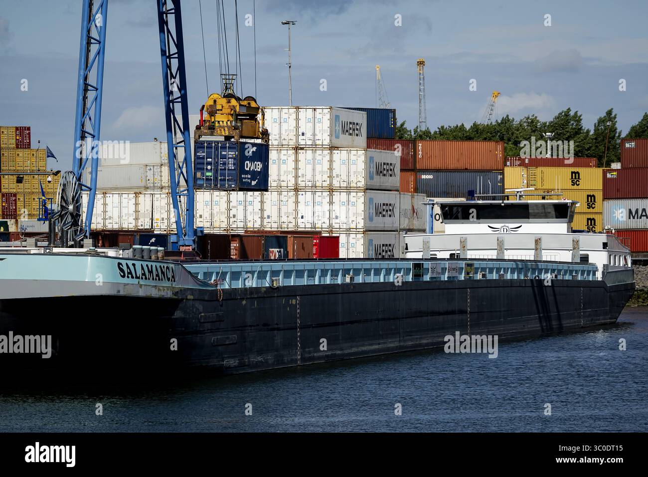 ROTTERDAM - Containers in the Waalhaven. Cargo handling and the ...