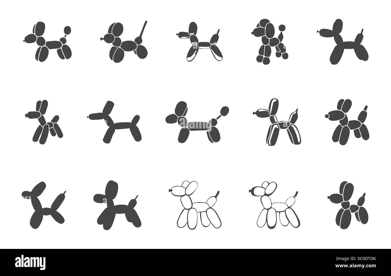Balloon Dog Svg, Balloon Dog Silhouette, Balloon Dogs Cut File, Balloon ...