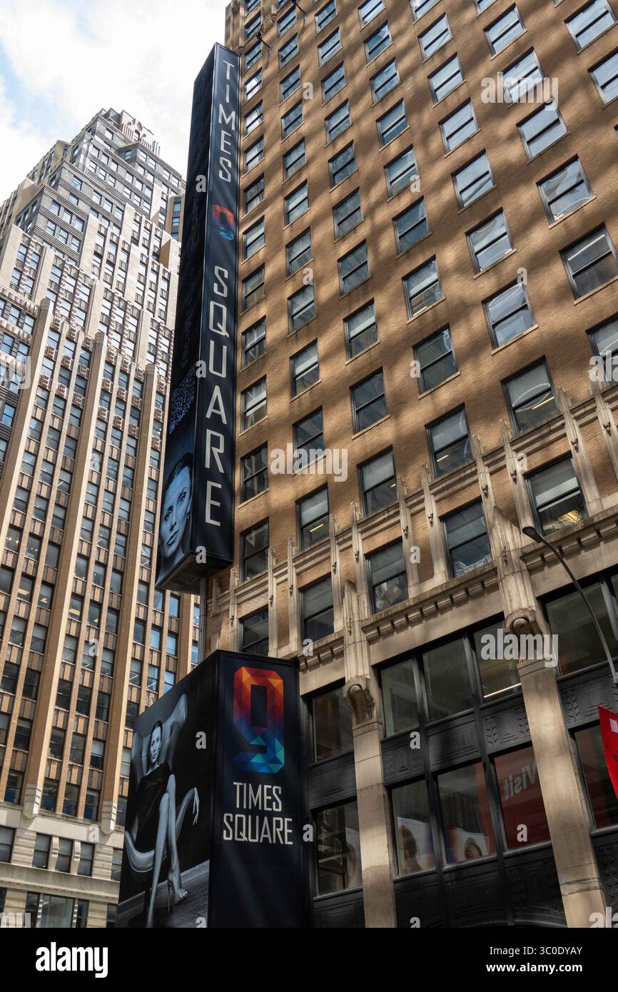 On Nine Times Square is a huge vertical LED billboard, 2025, New York ...
