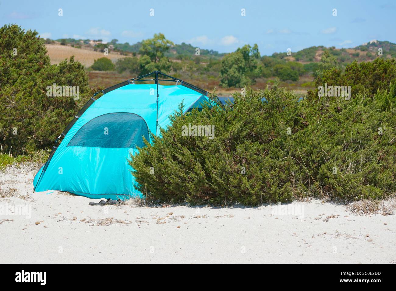 A sun protected beach tent Stock Photo - Alamy