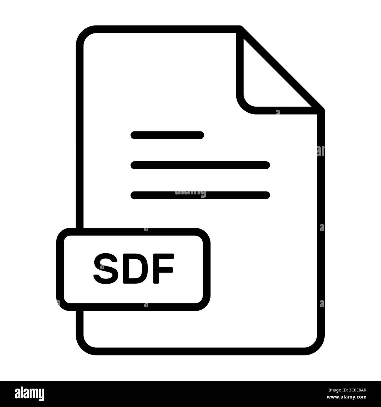 An amazing vector icon of SDF file, editable design Stock Vector Image ...