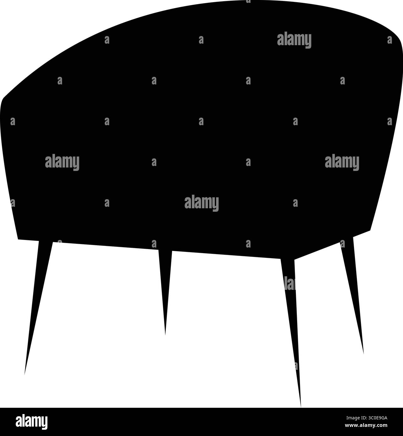 Modern Barrel Chair with Soft Curves and Angled Legs for a Cozy Look ...