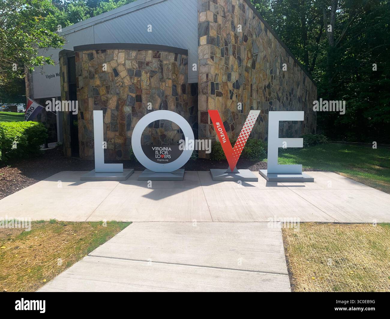 Lambsburg, Virginia May 17, 2025: LOVEwork sign at Virginia Welcome ...