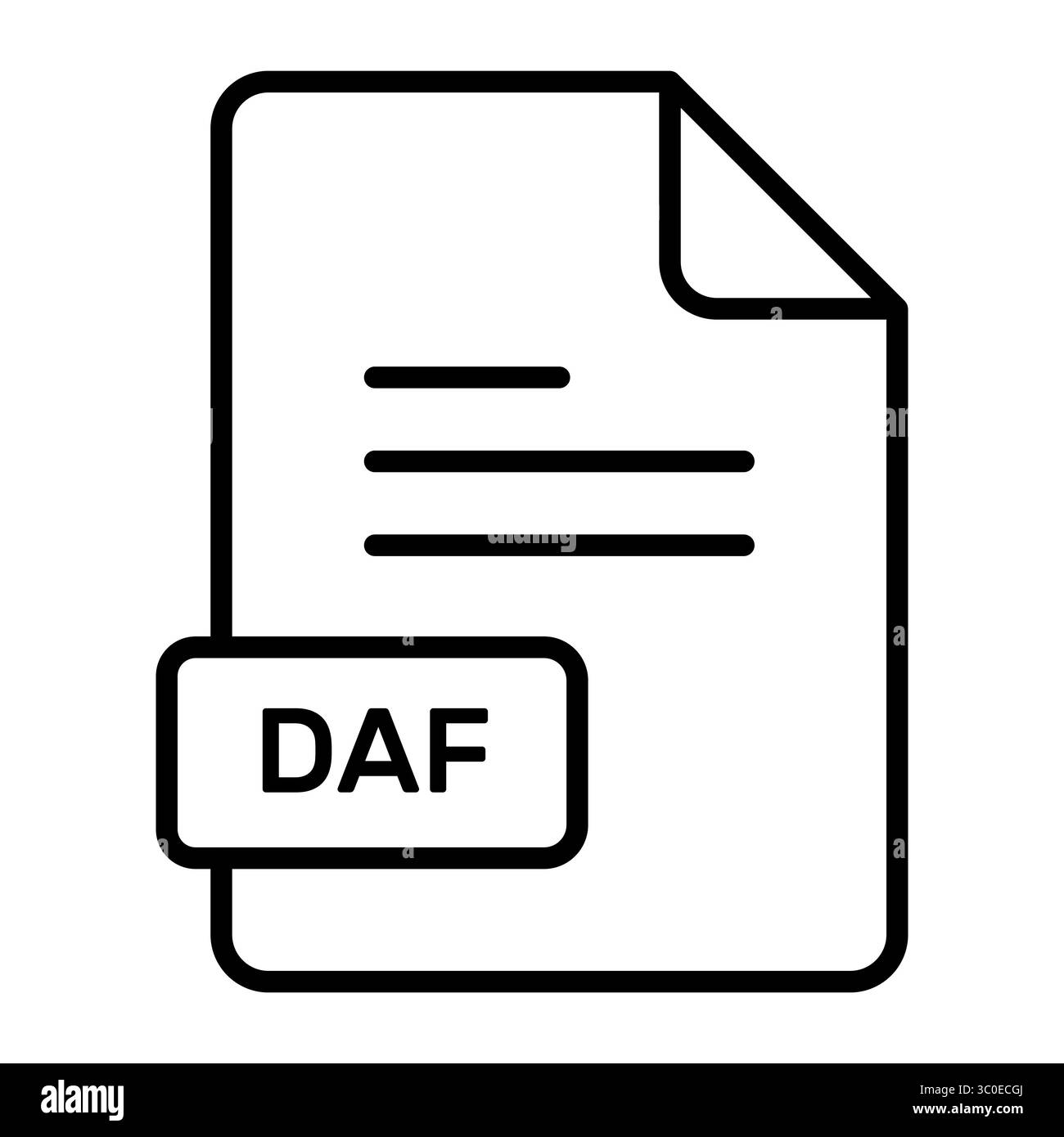 An amazing vector icon of DAF file, editable design Stock Vector Image ...