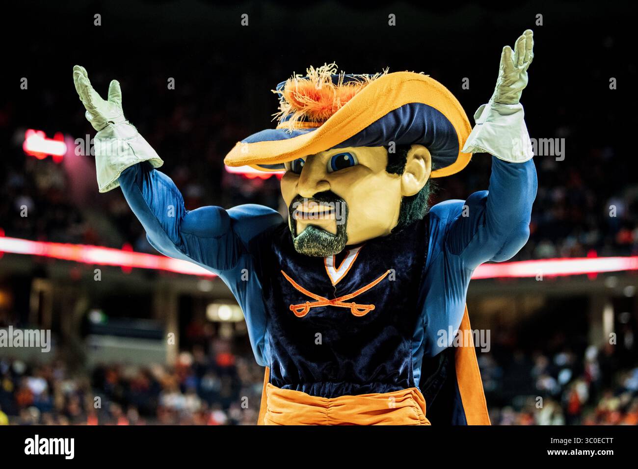 The Virginia Cavaliers mascot during the NCAA Basketball game between ...