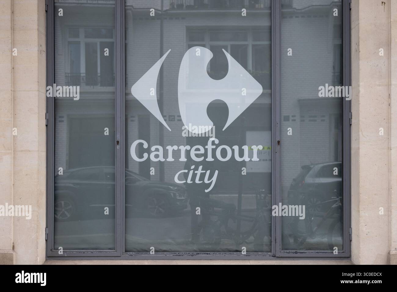 View of the future Carrefour city in contruction. Illustration of the ...