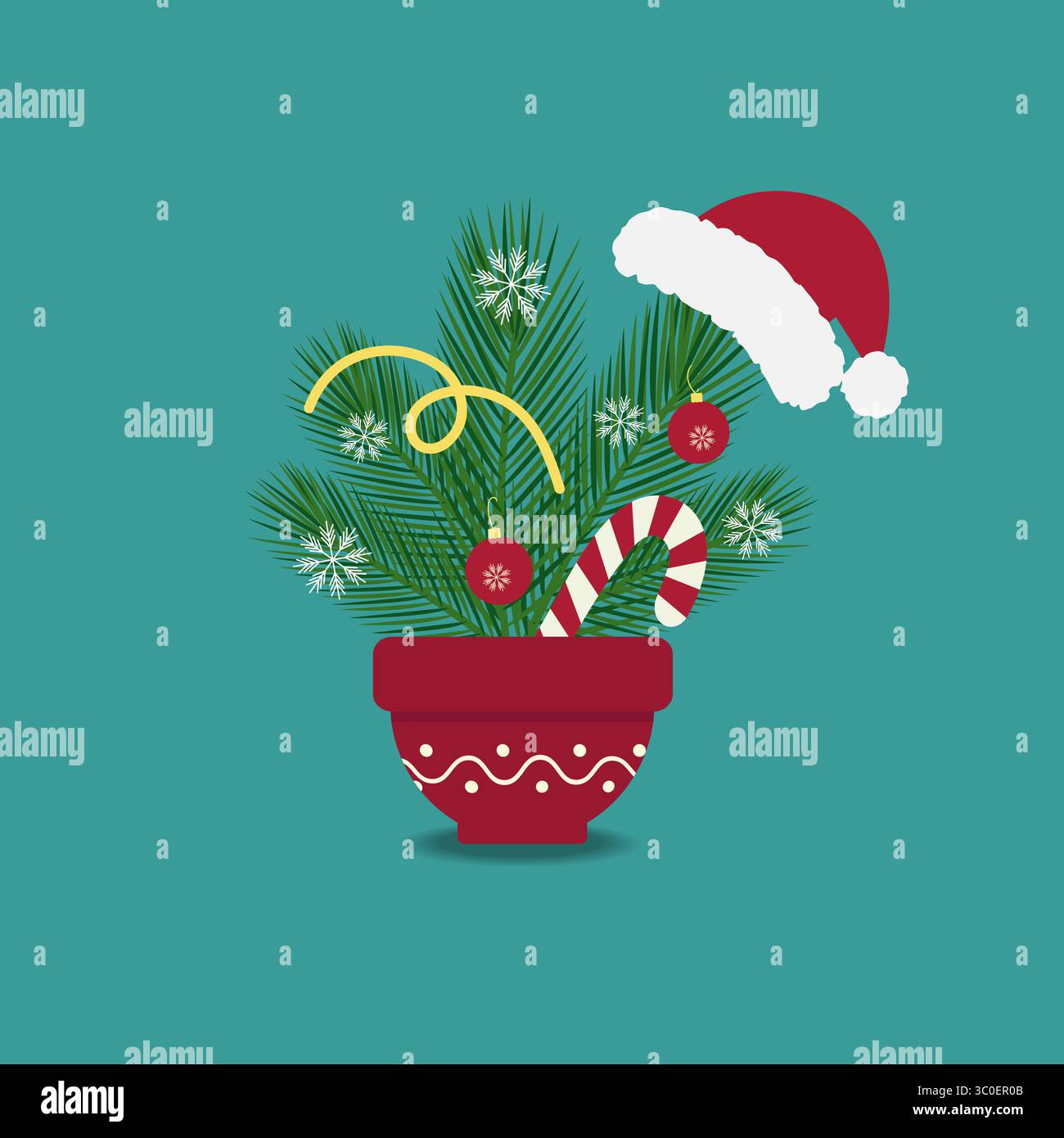 New year cozy decorated Stock Vector Images - Alamy