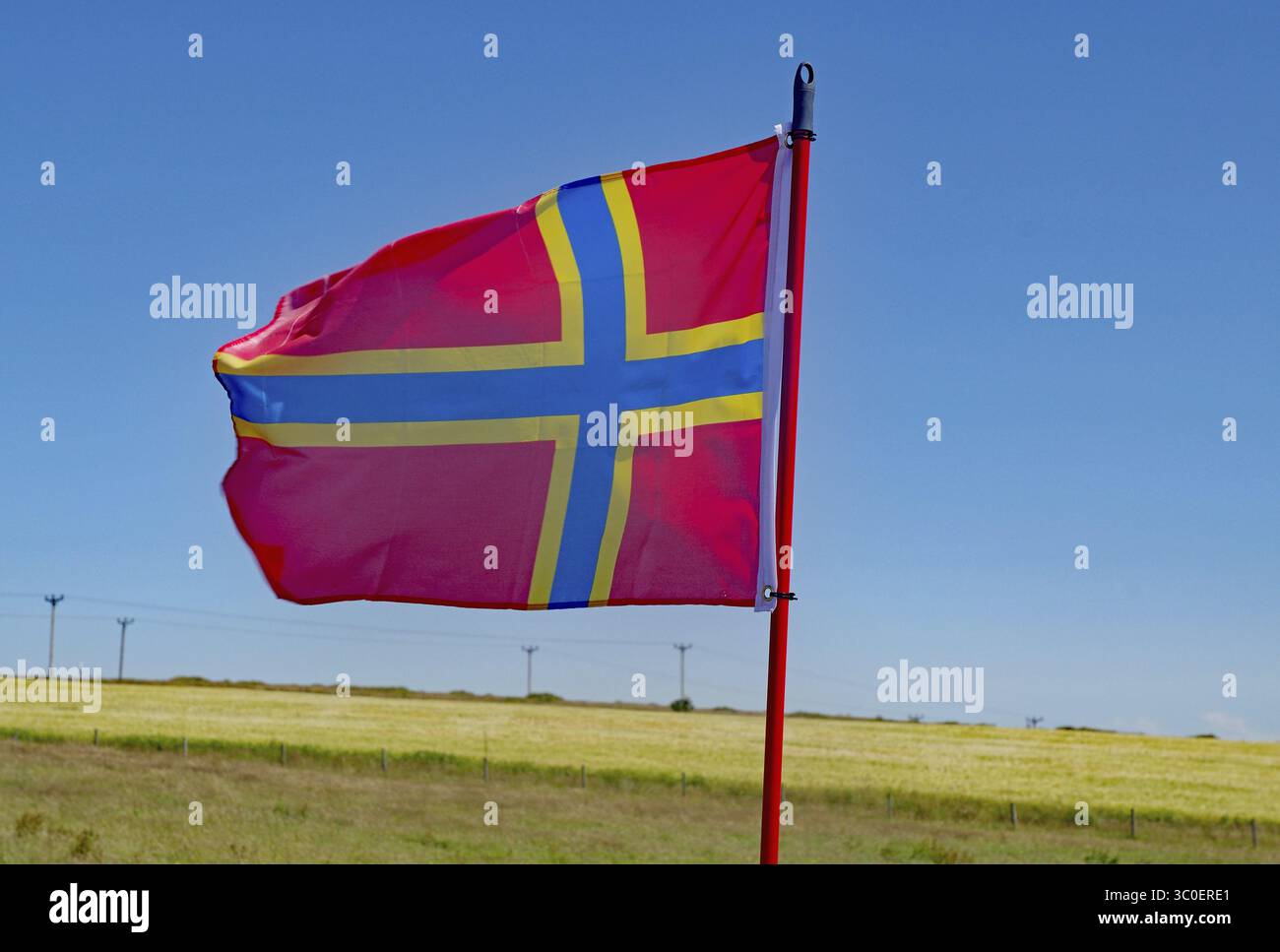 Orkney islands flag waving in hi-res stock photography and images - Alamy