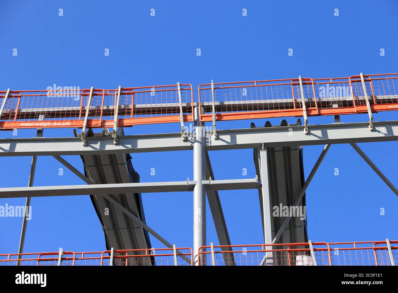 Radcliffe civic hub steel skeleton frame and metal decking sheets ready ...