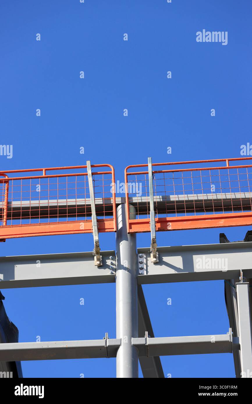 Radcliffe civic hub steel skeleton frame and metal decking sheets ready ...