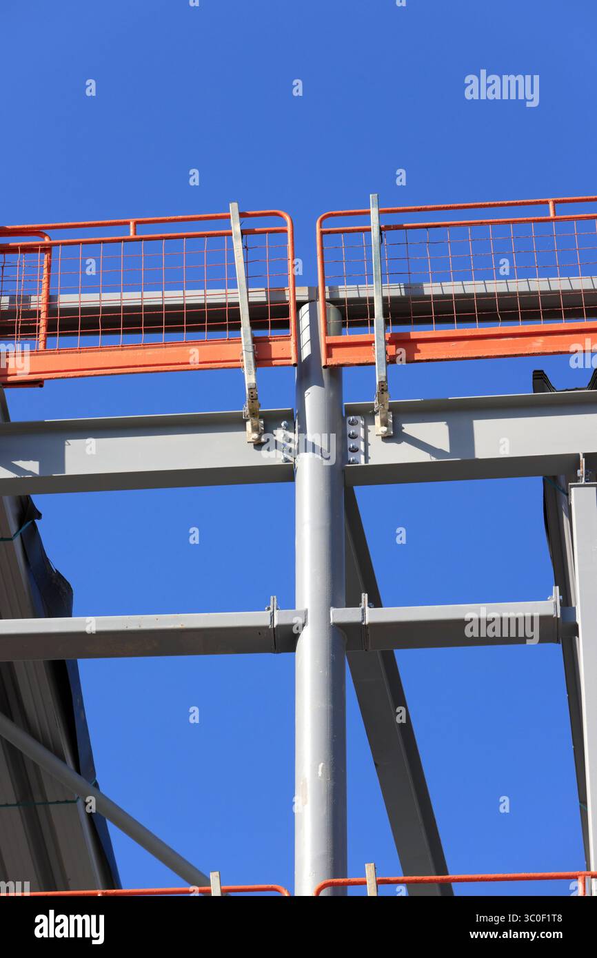Radcliffe civic hub steel skeleton frame and metal decking sheets ready ...