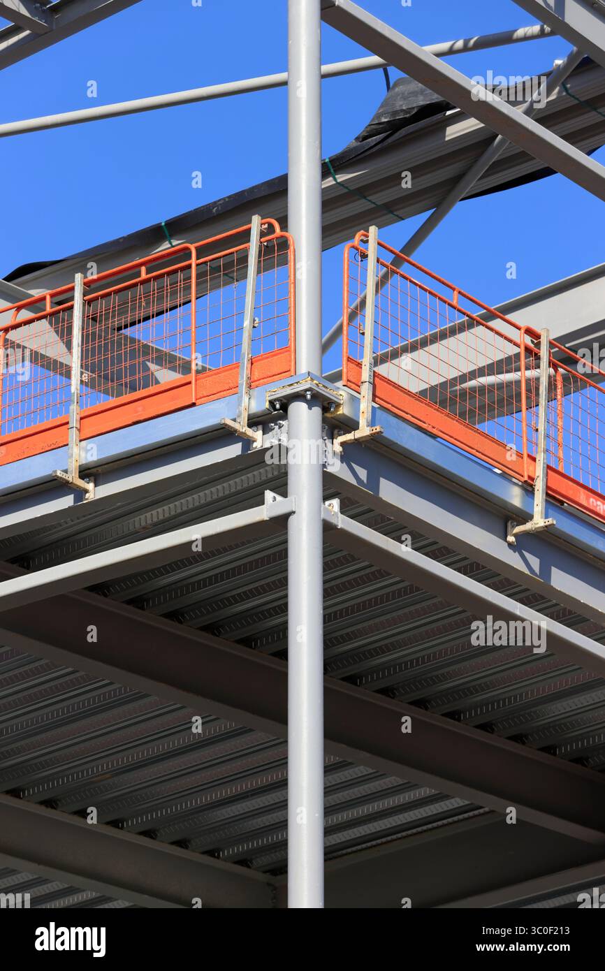 Radcliffe civic hub steel skeleton frame and metal decking sheets ready ...
