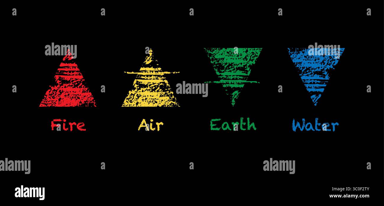 Ancient elements of alchemy Stock Vector Images - Alamy