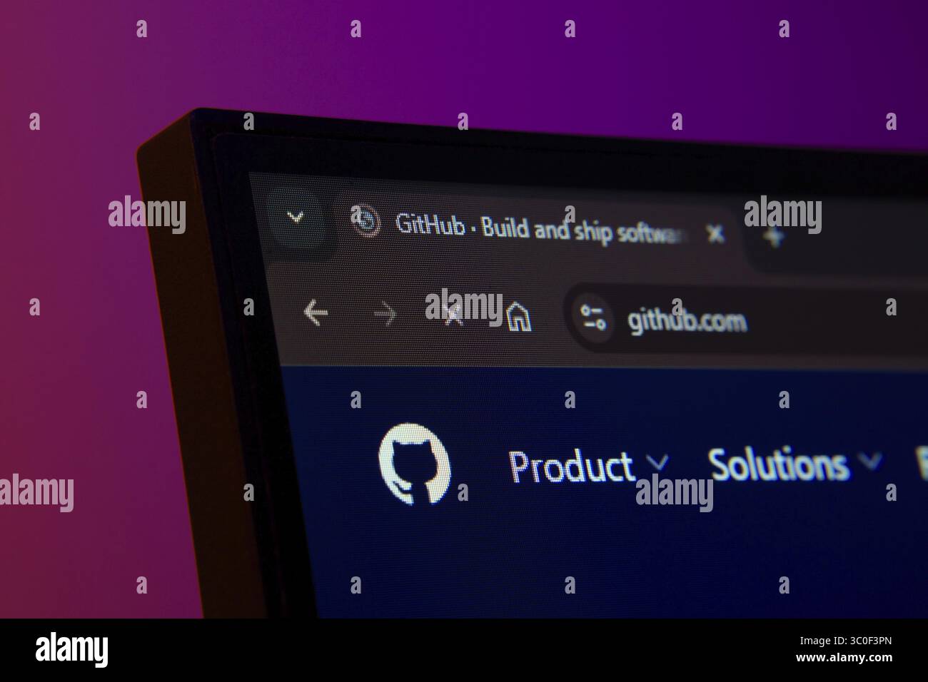 Dhaka, Bangladesh- 02 June 2025: Close-up of a computer screen displaying the Github web ...
