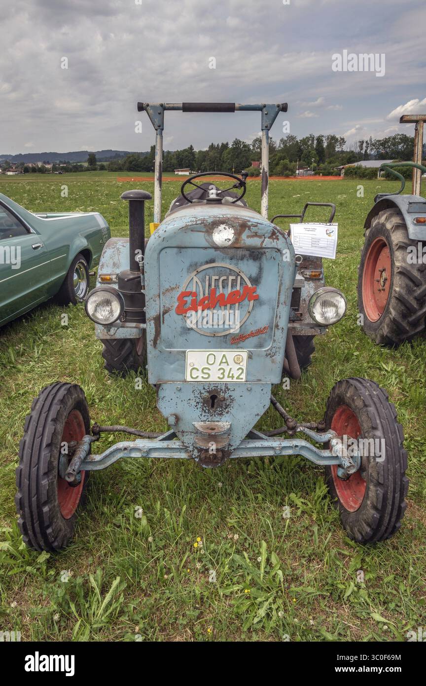 Vintage car meeting, Eicher tractor, ED 1612 from 1950, 16 hp, in ...