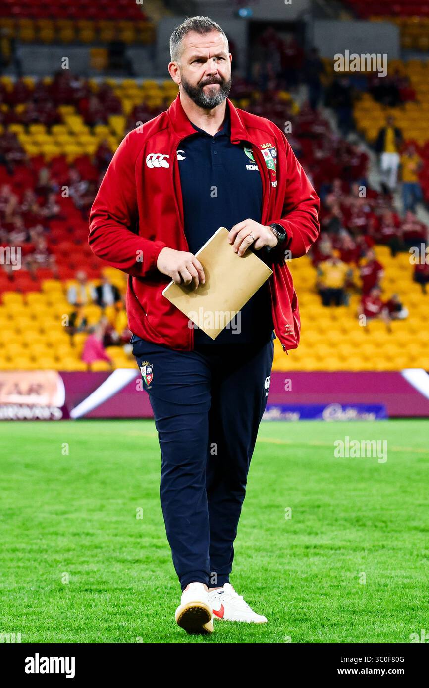 Brisbane,Australia,19,July,2025 British & Irish Lions' Head Coach - Andy Farrell takes a look at ...