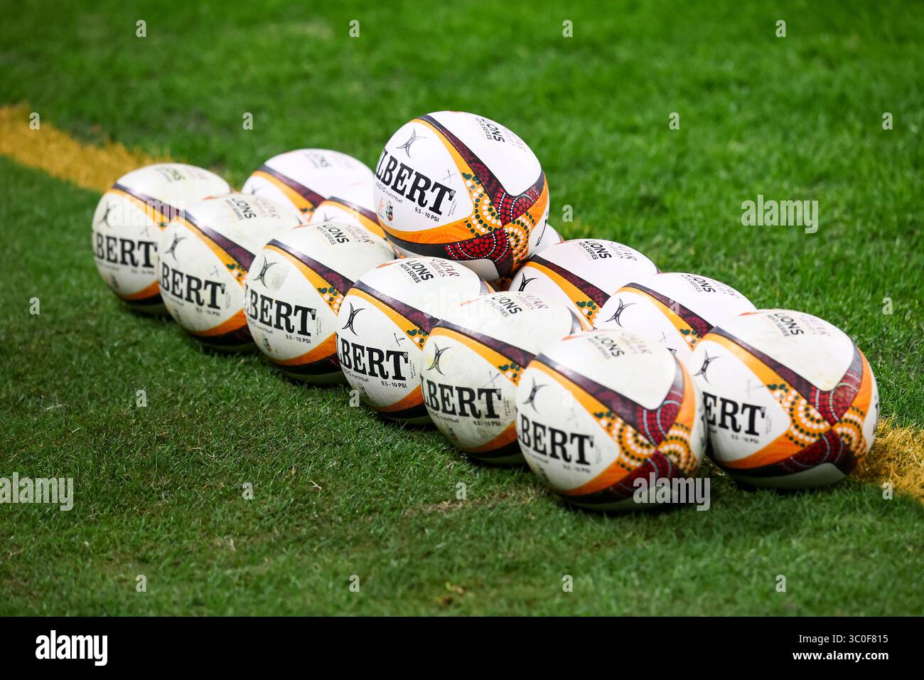 Brisbane,Australia,19,July,2025 Match balls. Australia Wallabies v The ...
