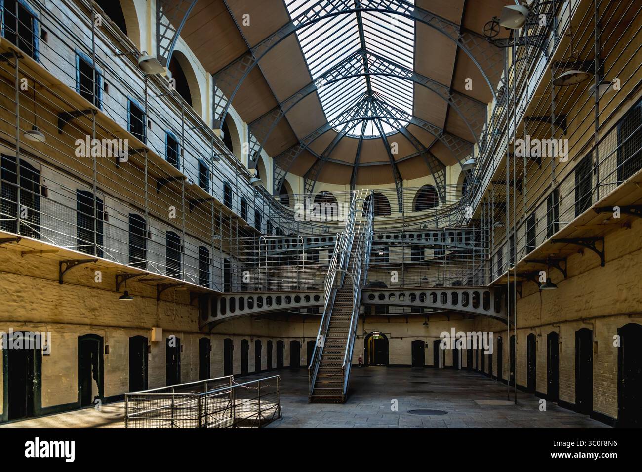 Main Hall in the Kilmainham Gaol prison, Dublin, Ireland Stock Photo ...