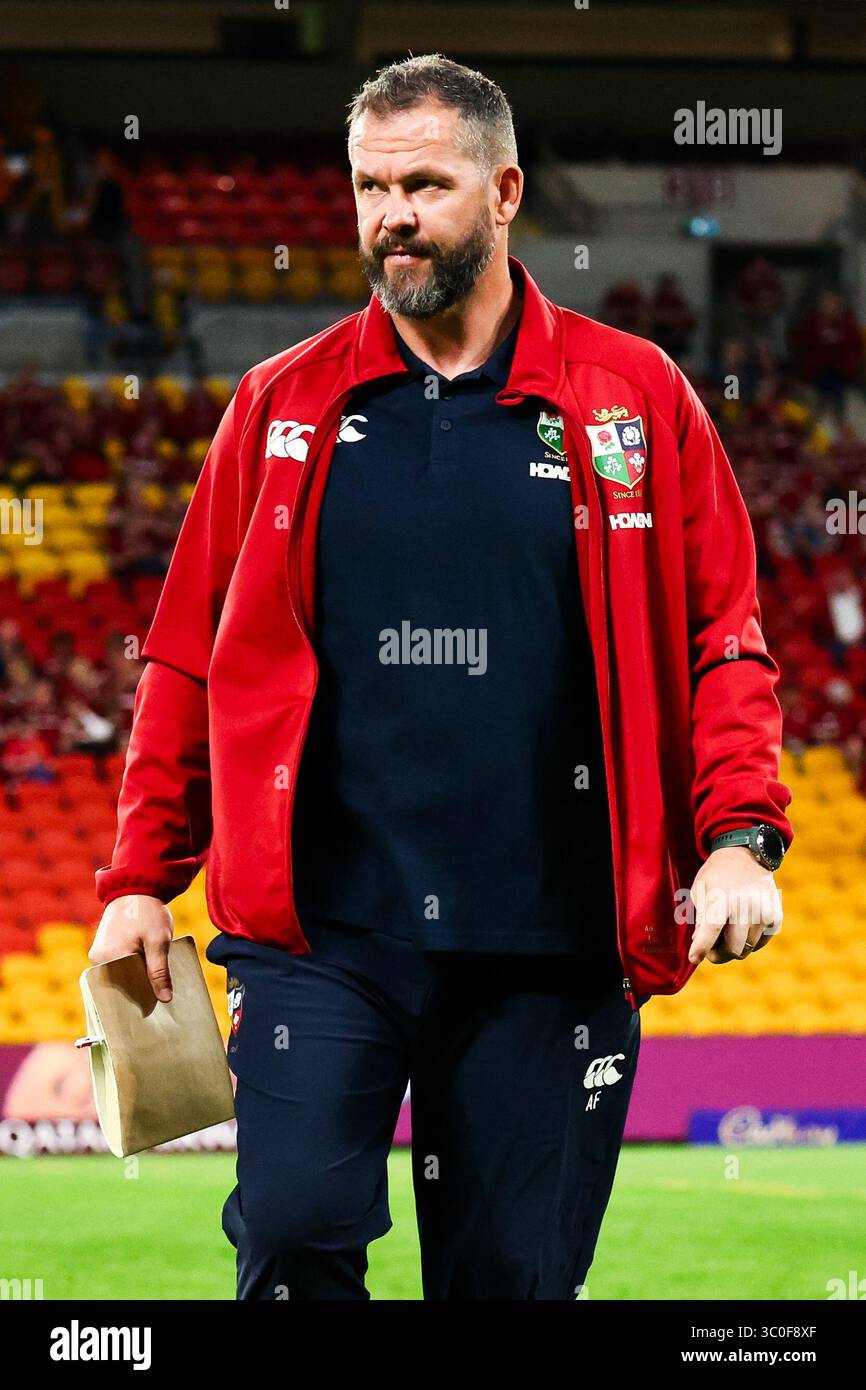Brisbane,Australia,19,July,2025 British & Irish Lions' Head Coach - Andy Farrell takes a look at ...