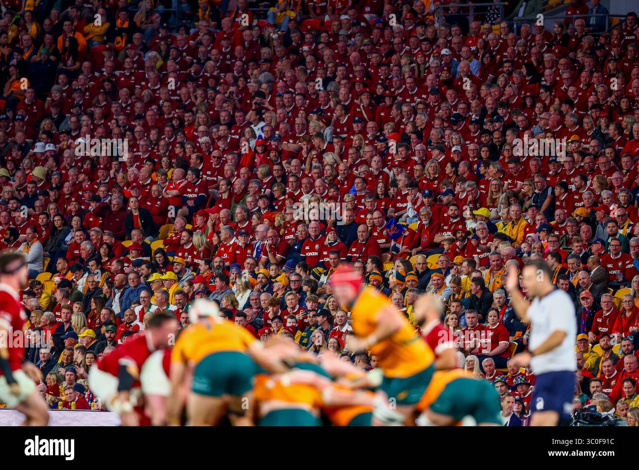 Brisbane,Australia,19,July,2025 Lions' supporters / fans - sea of red ...