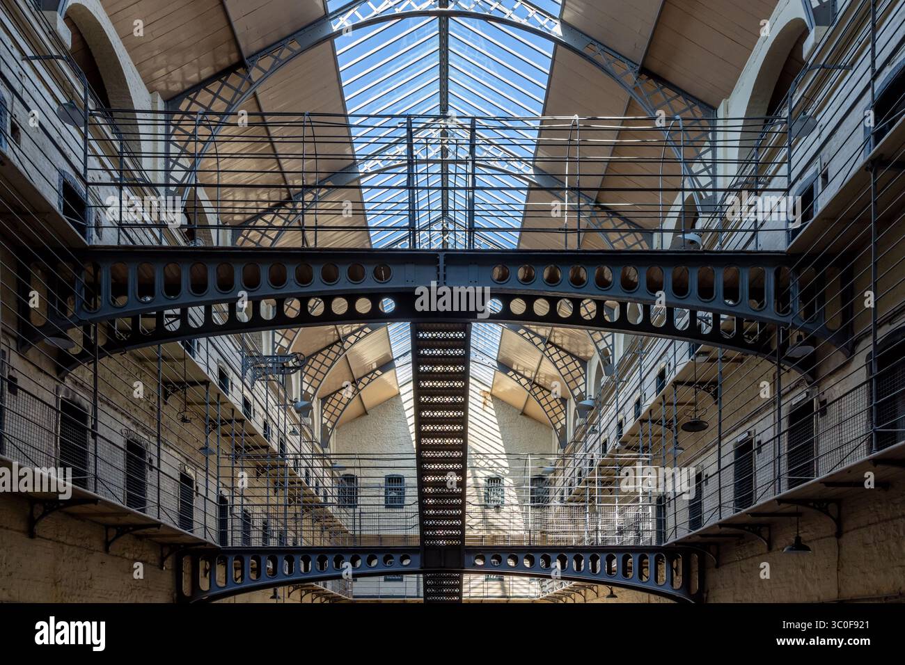 Main Hall in the Kilmainham Gaol prison, Dublin, Ireland Stock Photo ...