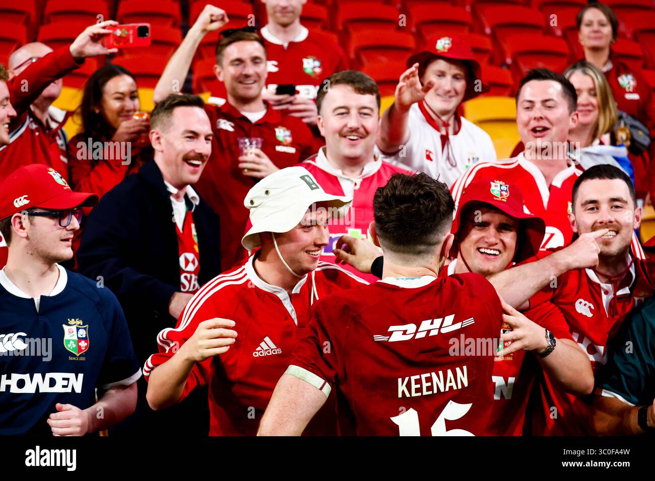 Brisbane,Australia,19,July,2025 Lions' supporters / fans celebrate with ...