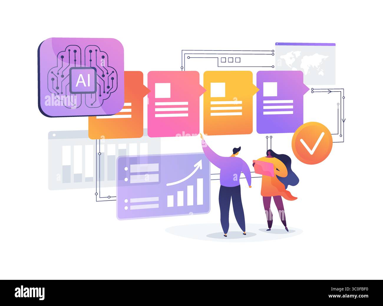 AI-Optimized Workflow Automation abstract concept vector illustration Stock Vector Image & Art ...