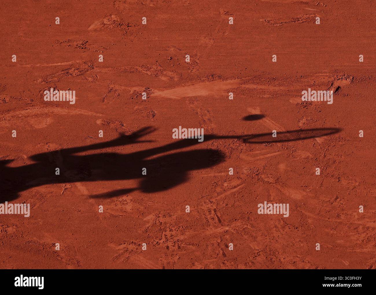 Shadow of American tennis player Coco Gauff in action at the French ...