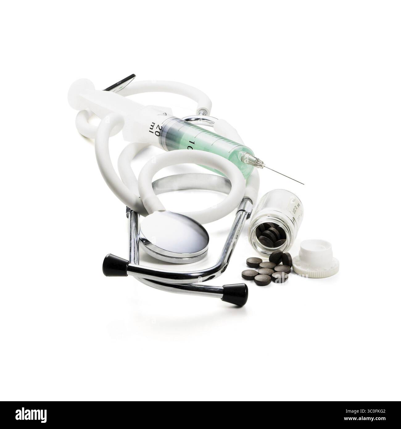 Doctor's medical tools isolated on white background Stock Photo - Alamy