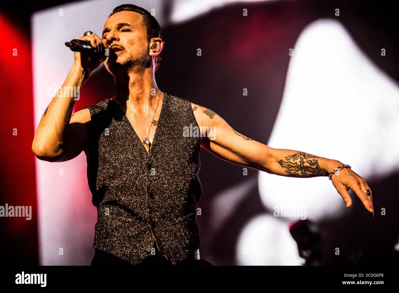 Singer Dave Gahan, front man of the band Depeche Mode, in concert at ...