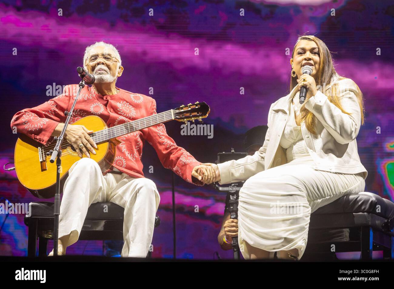 ***ATTENTION EDITOR FILE PHOTO*** Brazilian singer Gilberto Gil and his ...