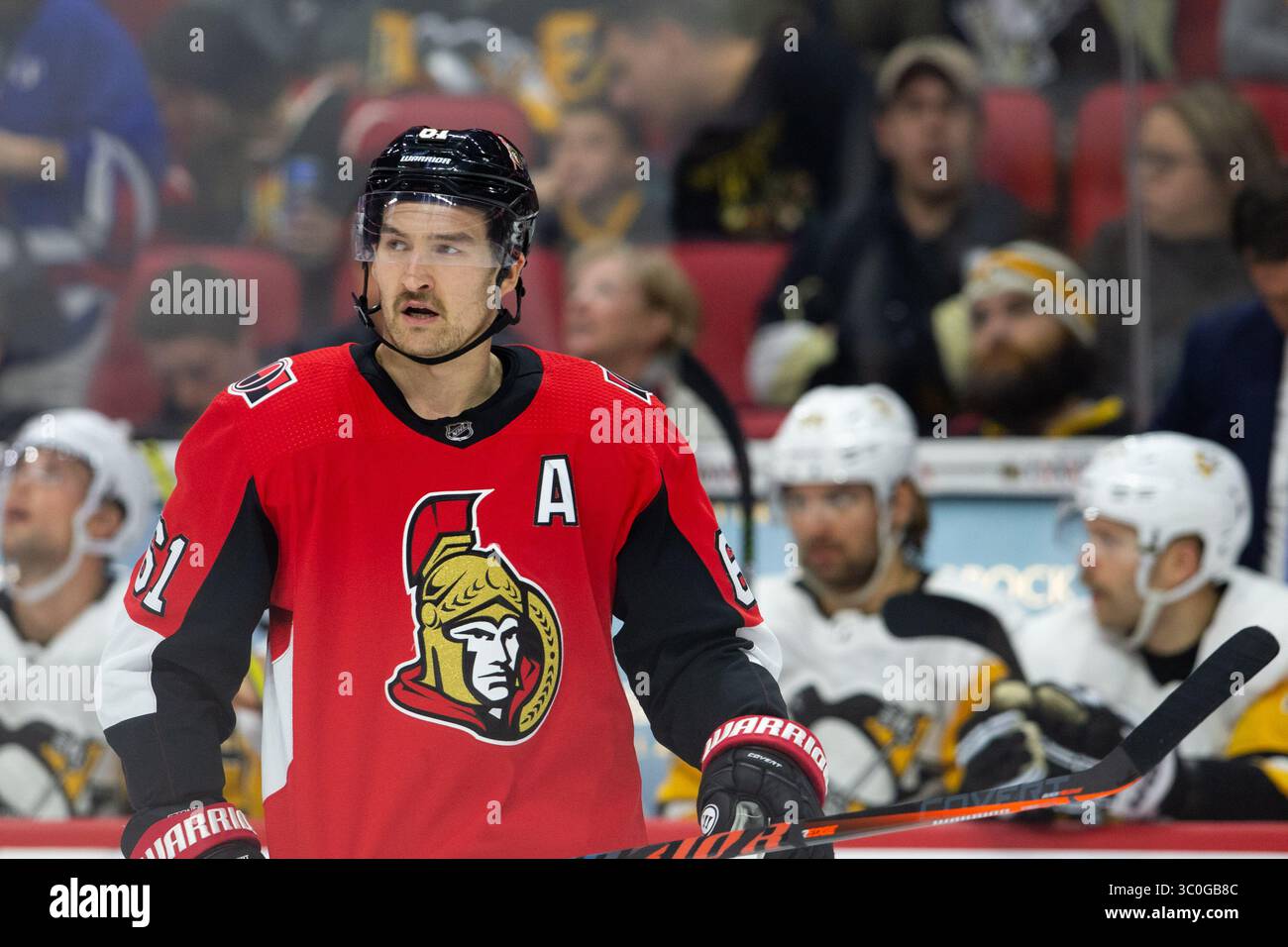 November 17, 2018: Ottawa Senators right wing Mark Stone (61) during ...