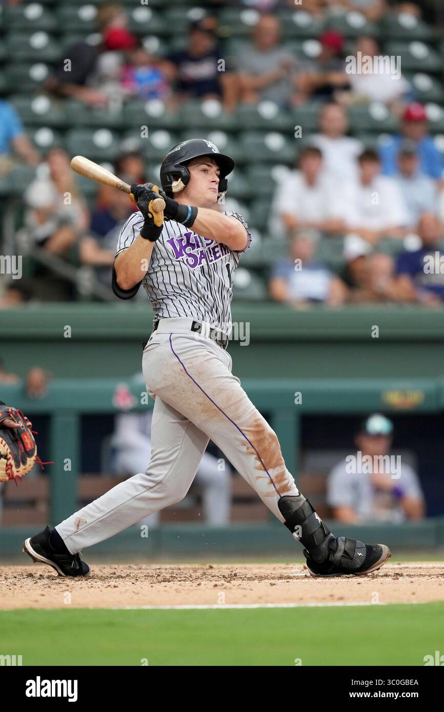 Sam Antonacci (1) of the Winston-Salem Dash at bat in a South Atlantic ...