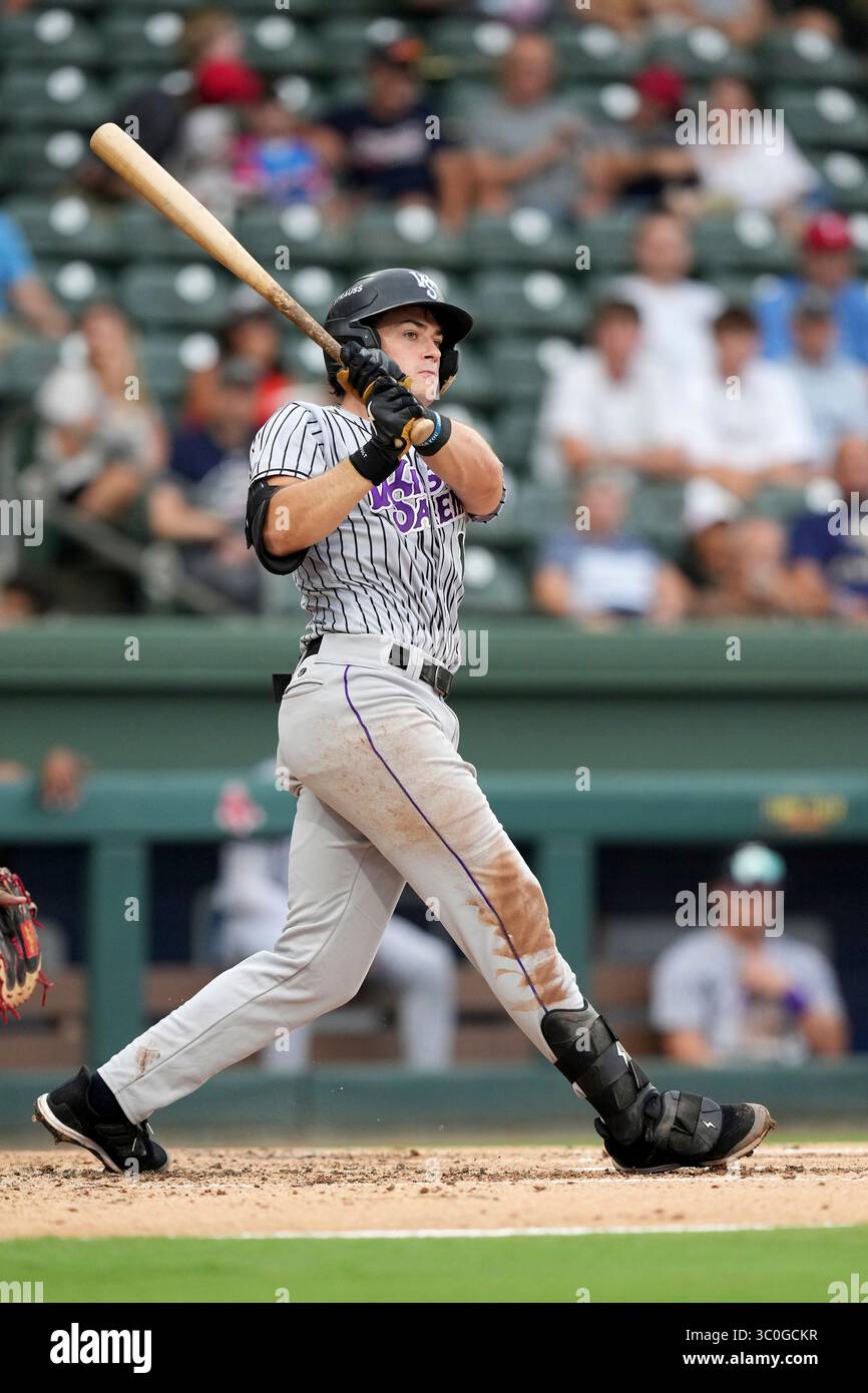 Sam Antonacci (1) of the Winston-Salem Dash at bat in a South Atlantic ...