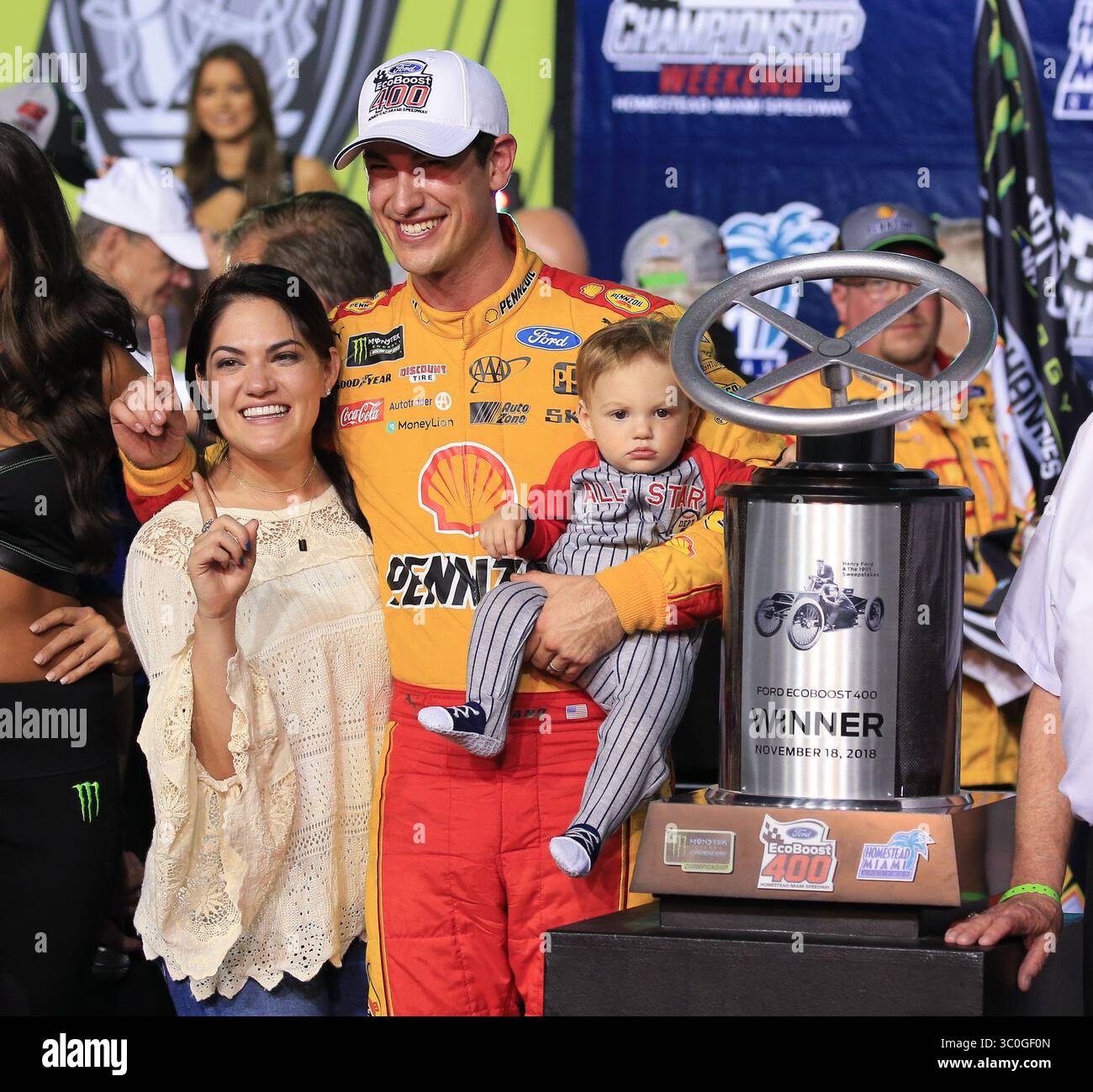 November 18, 2018: Joey Logano, driver of the (22) Shell Ford, poses ...