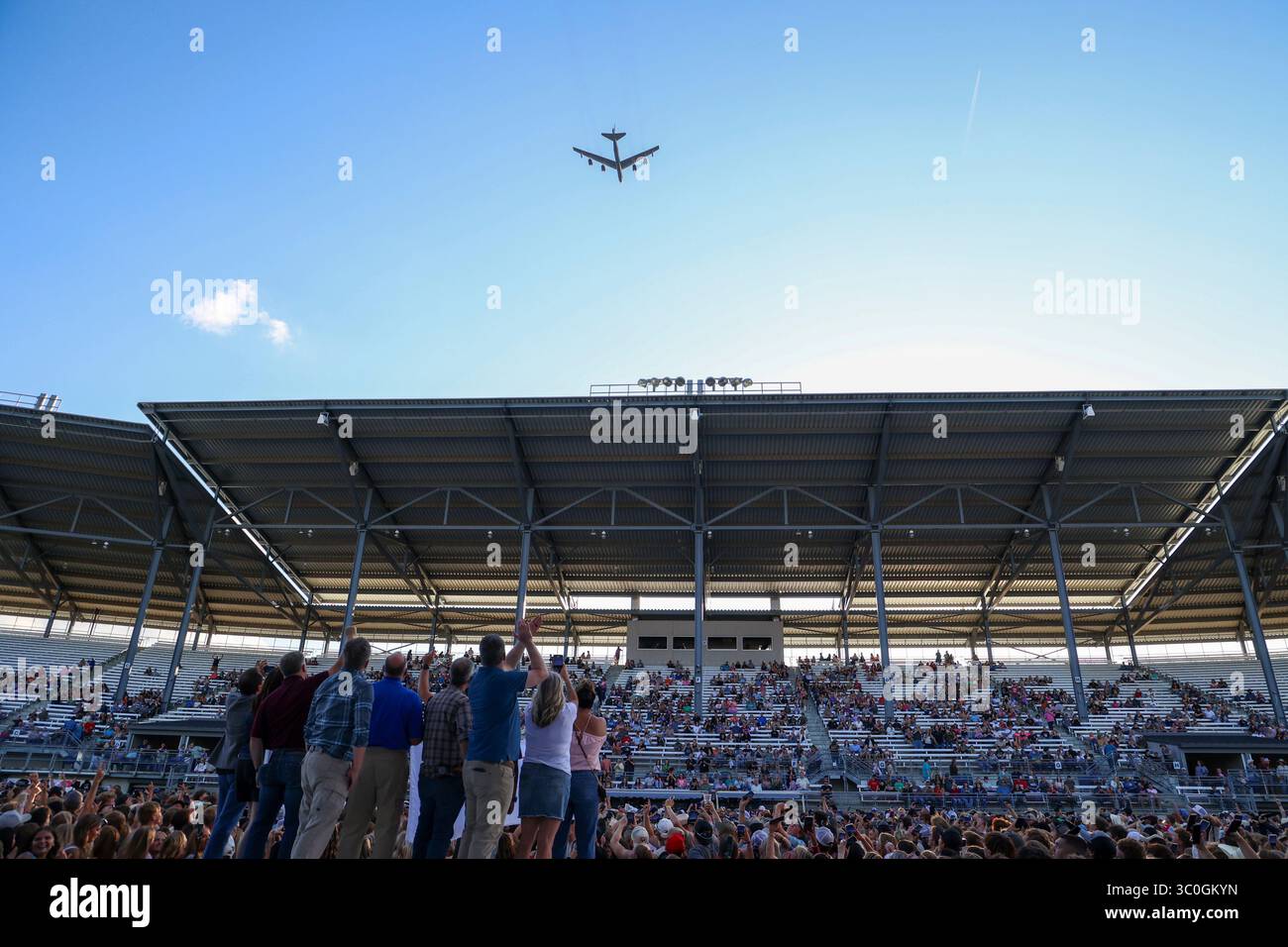 This photo from the North Dakota Governor's Office shows a B-52 bomber from Minot Air Force Base ...