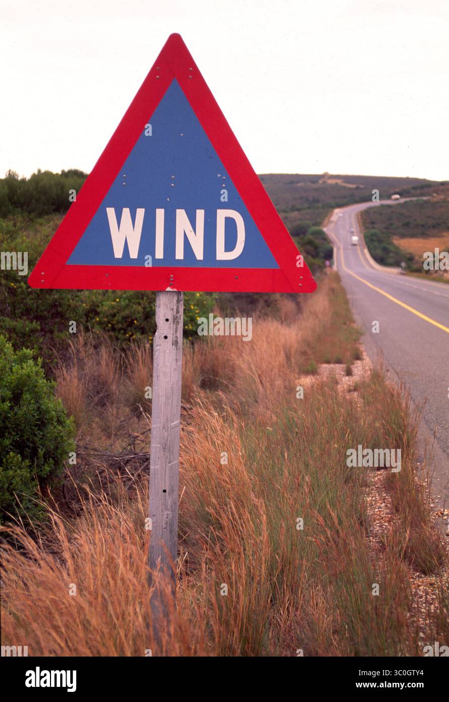 African Wind warning sign, 1996 Stock Photo - Alamy