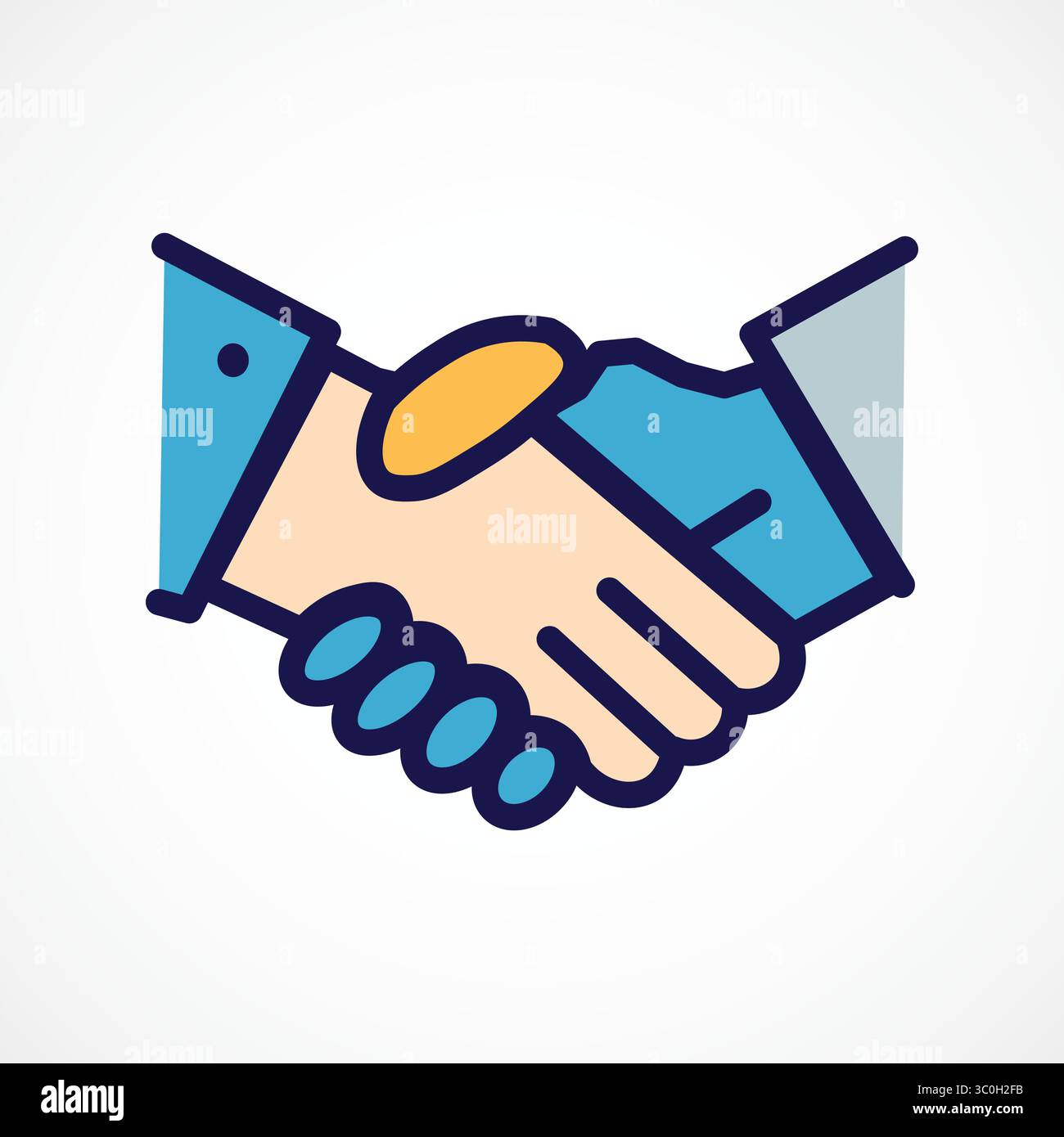 Robot Handshake Icon – Human and AI Collaboration color icon, vector ...