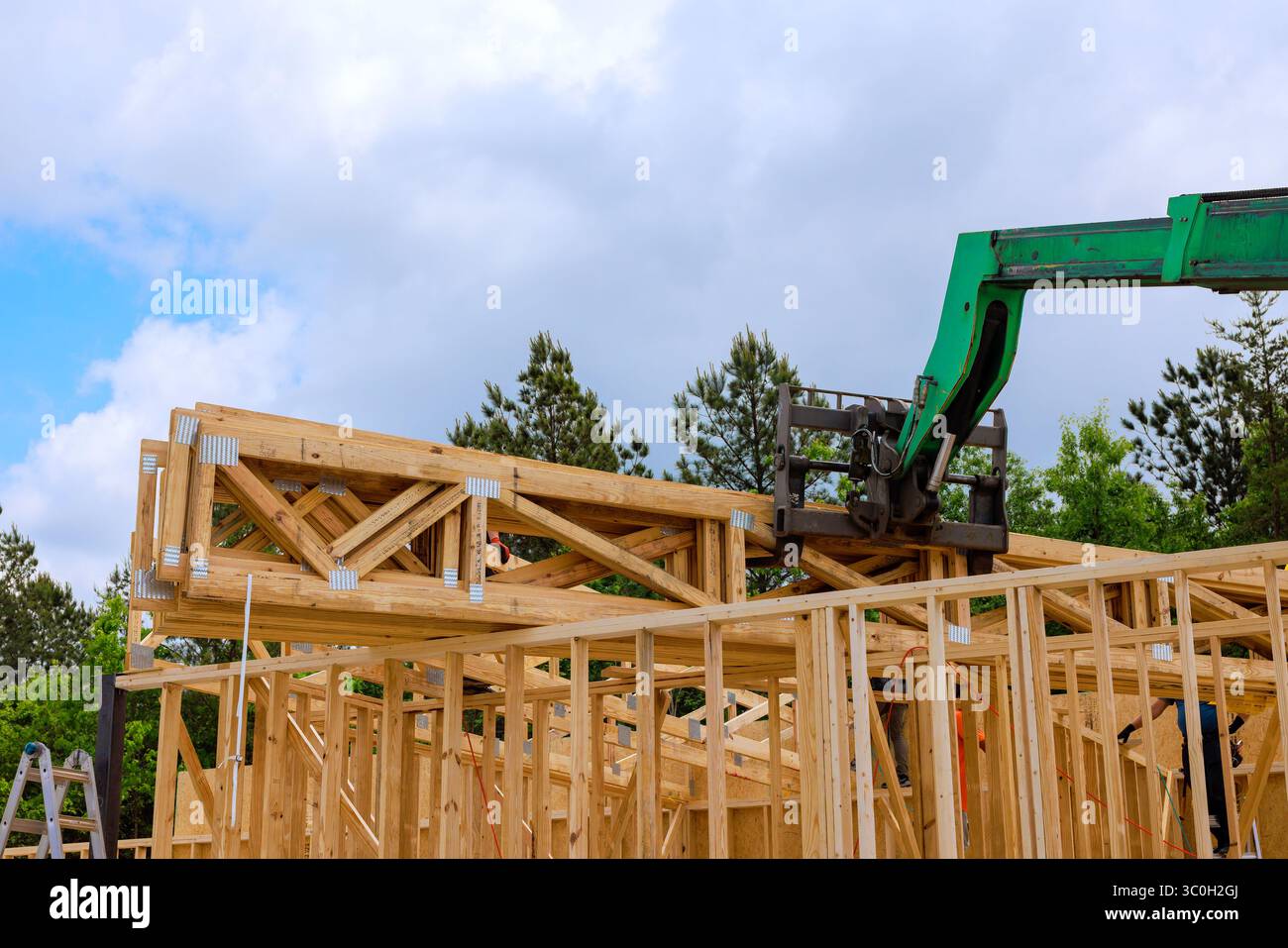 Construction activity beam hardware job site work hi-res stock ...