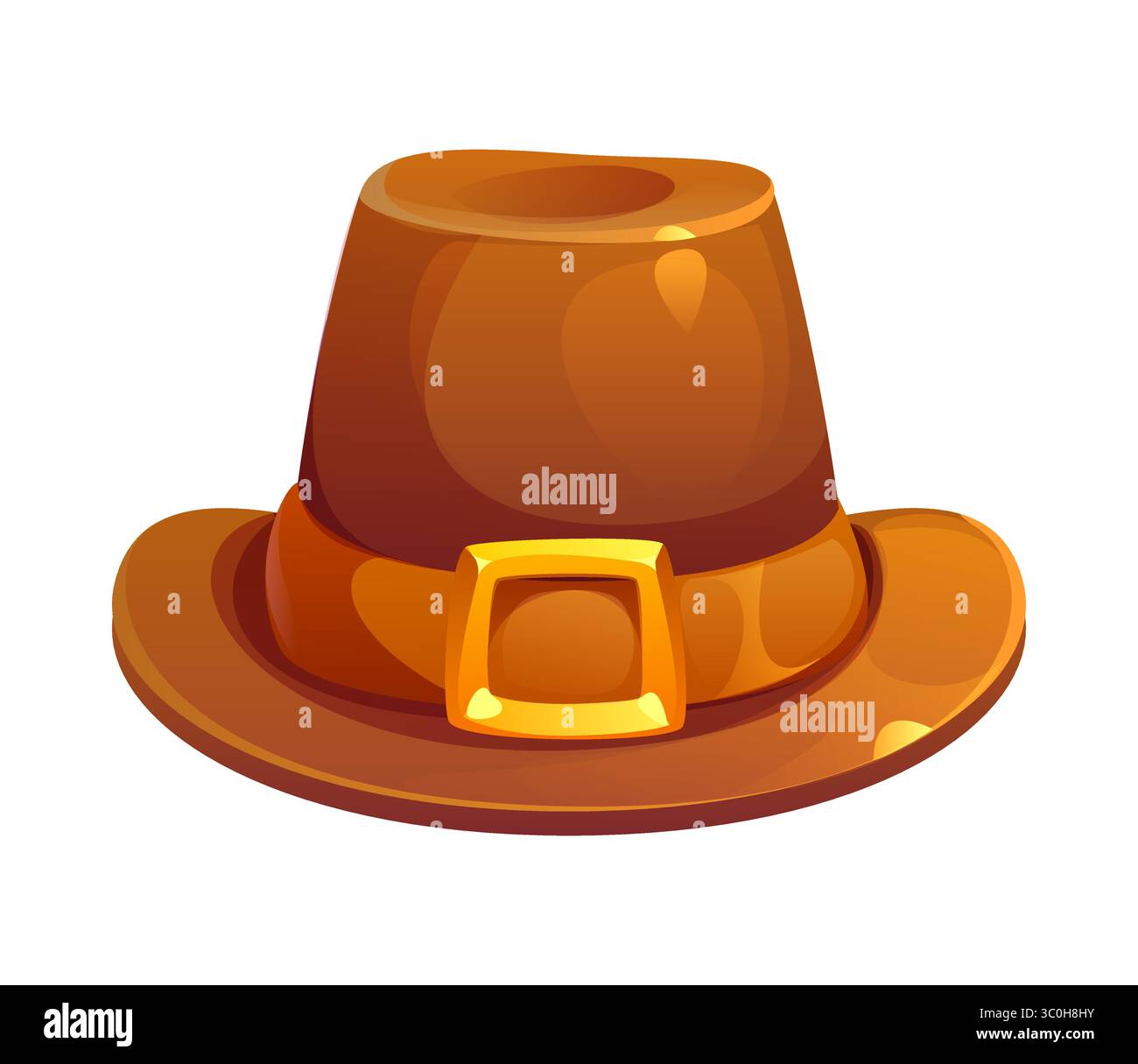 Cartoon pilgrim hat for Happy Thanksgiving holiday celebration, themed ...