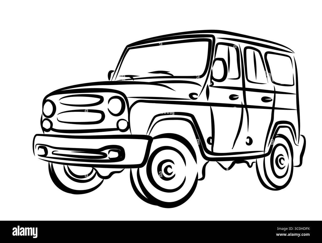 Sketch of big car Stock Vector Image & Art - Alamy