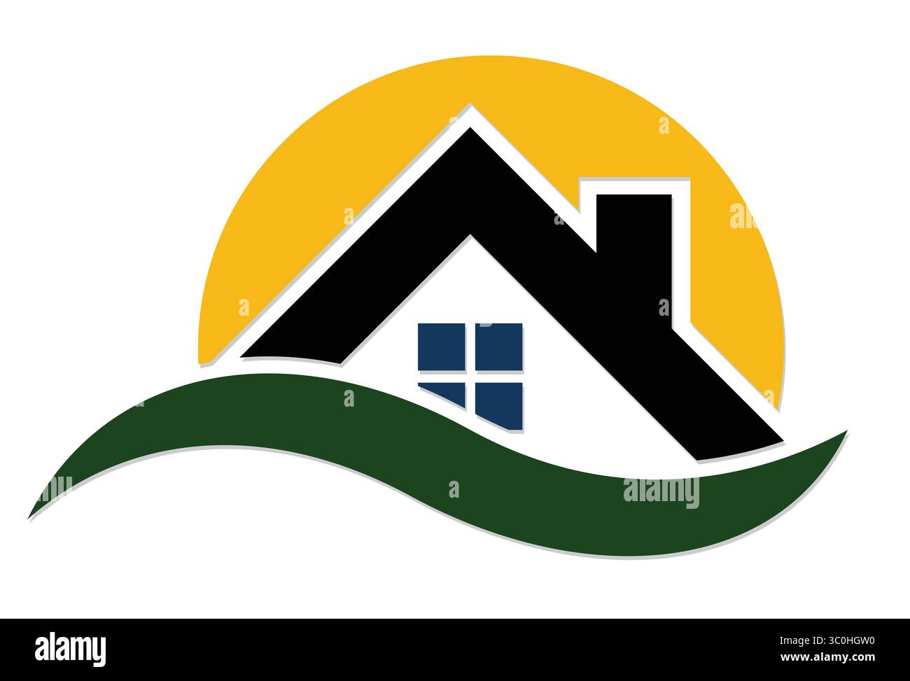 A logo of cottage settlement with house Stock Vector Image & Art - Alamy