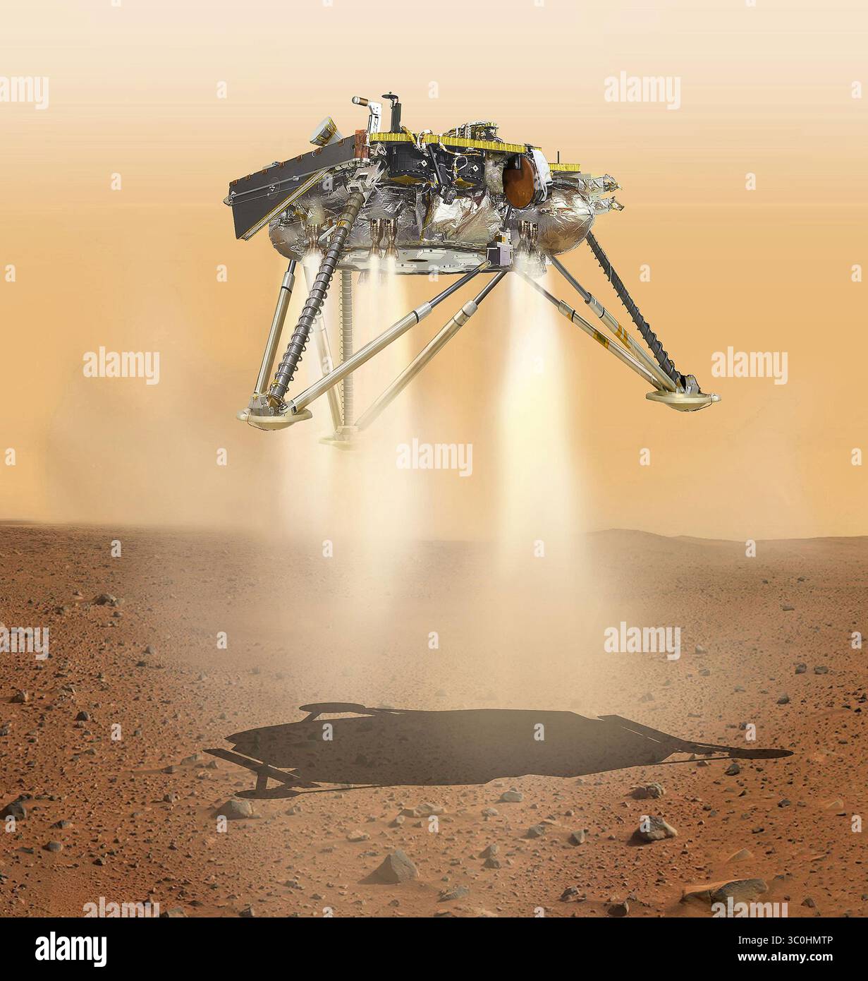 Nov 26, 2018 - An artist's impression of Nasa's InSight lander about to ...